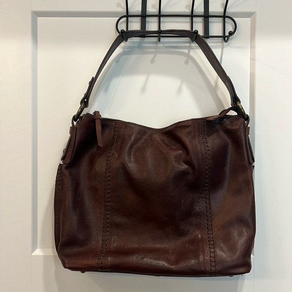 Nino BOSSI | Bags | Nino Bossi Medium Size Chocolate Brown Leather Hobo ...